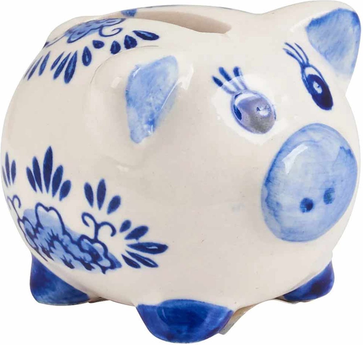 Mini Varkentje Spaarpot | Delfts Blauw | 5x6x5cm | bol