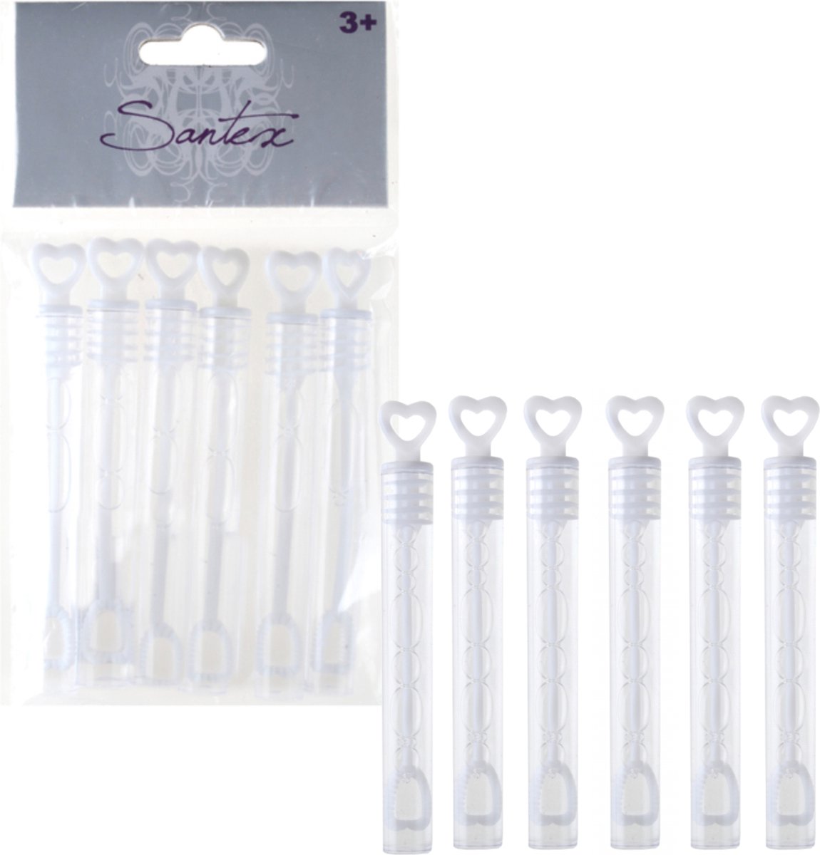 60x Bruiloft bellenblaas staafje/buisje met hart 1 x 10 cm ...