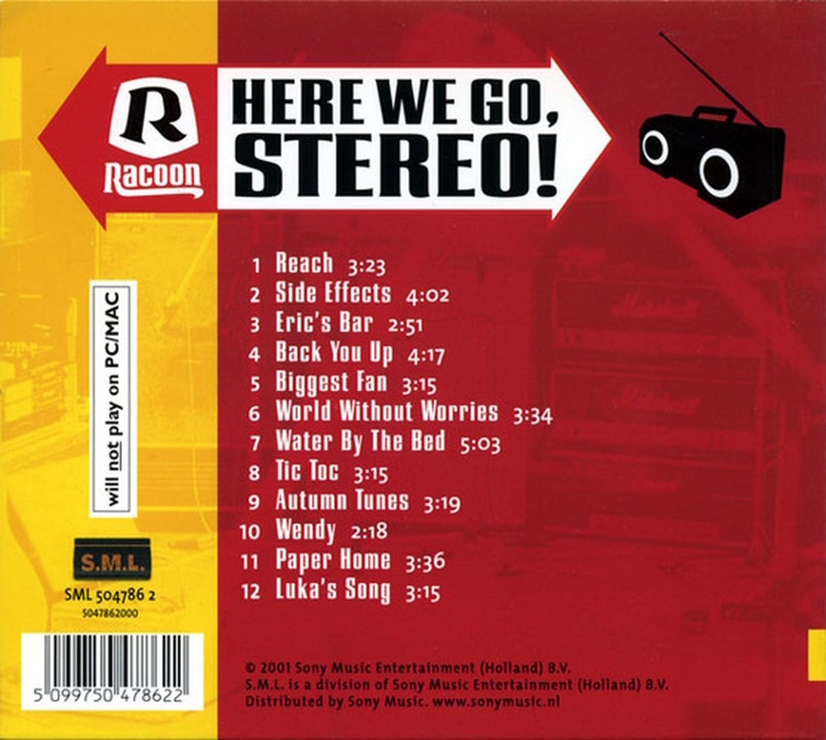 Here We Go Stereo, Racoon | CD (album) | Muziek | bol