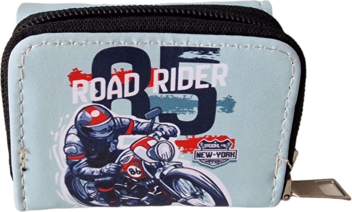 Kinderportemonnee - Portemonnee - Klein - Motor Mintgroen | bol.com