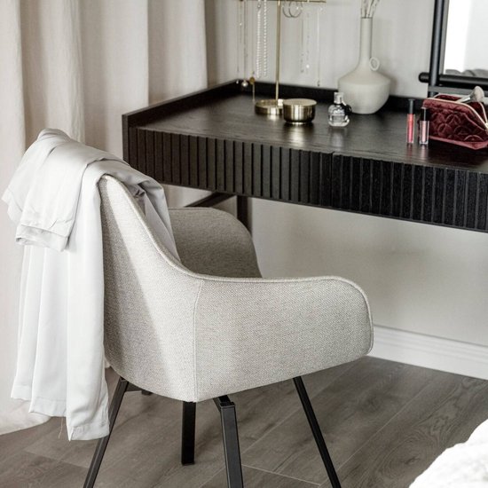 Rowico Chaise Pivotante Alison - Accoudoir - Set De 2 - Tissu Beige | bol