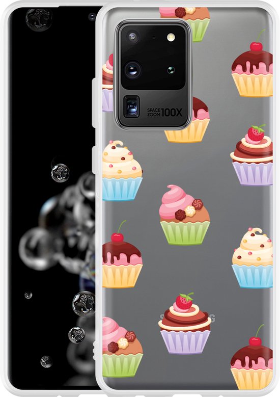 Samsung Galaxy S20 Ultra Hoesje Cupcakes - Designed by Cazy | bol.com