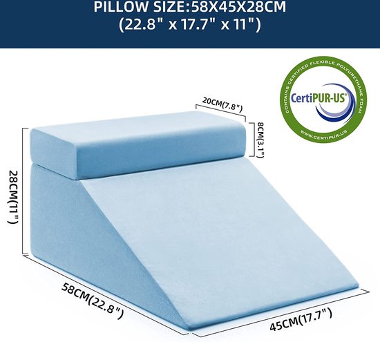 Leeskussen & Been Verhogend Wigkussen, Traagschuim Rug, Beensteun ...