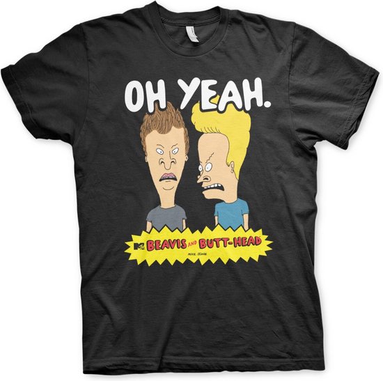 Beavis And ButtHead Heren Tshirt -L- Oh Yeah Zwart | bol