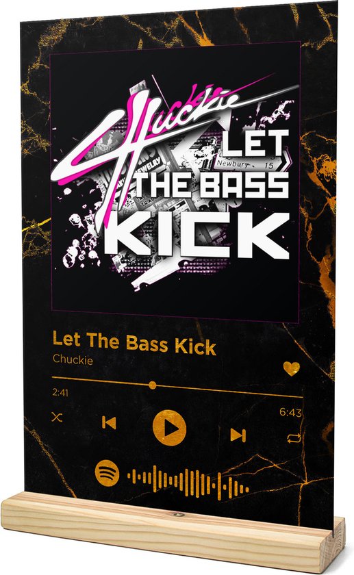Songr Spotify Muziek Bordje - Let The Bass Kick - Chuckie - 20x30 ...