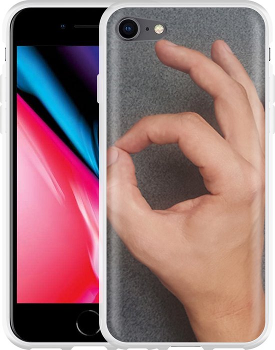 Cazy Hoesje geschikt voor iPhone 8 - Circle Hand Game | bol