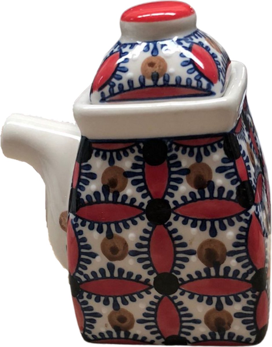 Luxe Schenkkan van Keramiek voor Olie/Ketjap/Jus/Soyasaus - Rood/Wit ...