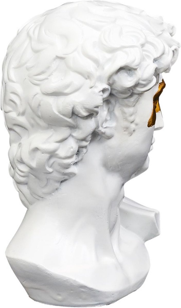 Beeldje David - standbeeld - sculptuur - huisdecoratie - wit goud | bol.com