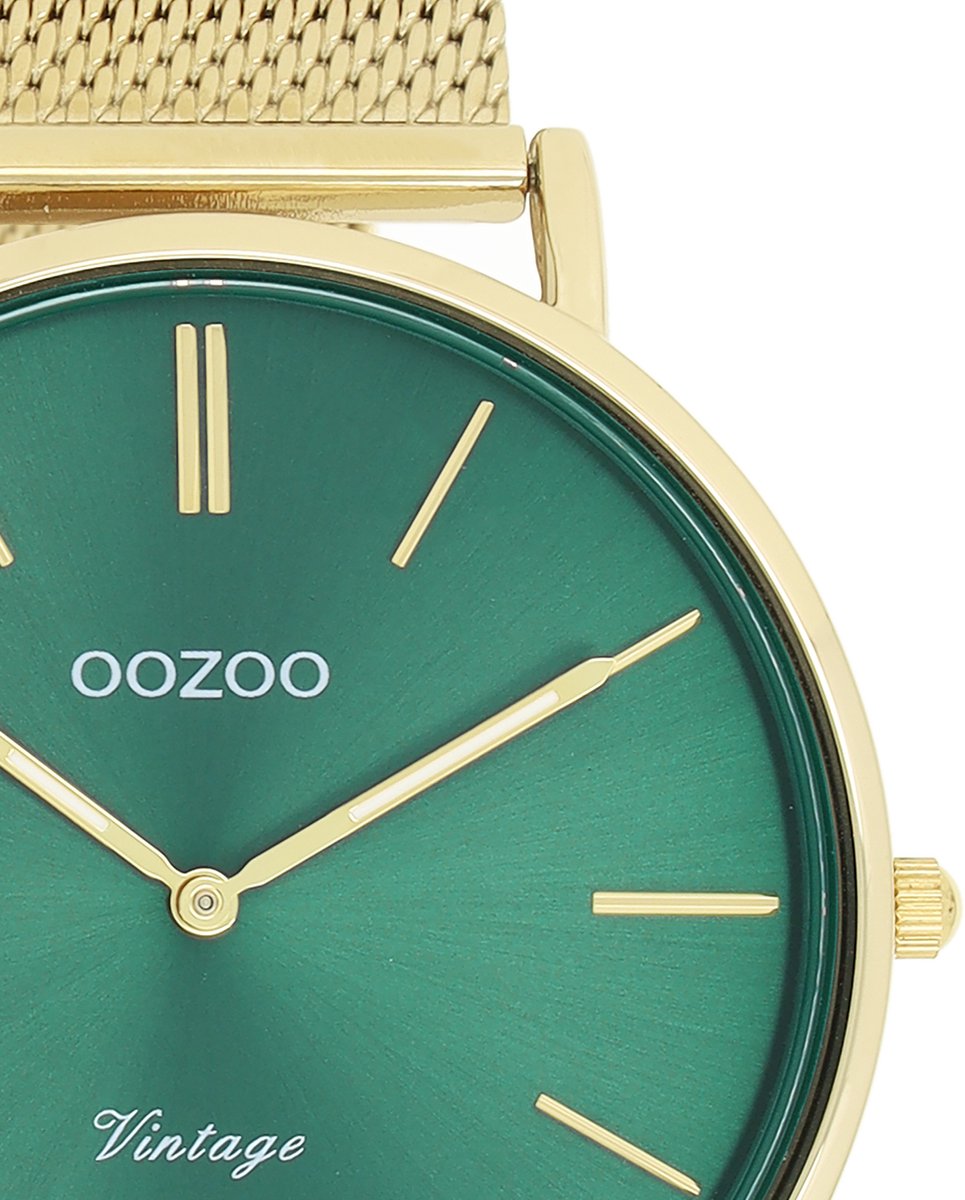 OOZOO Vintage series - Goudkleurige horloge met goudkleurige metalen ...