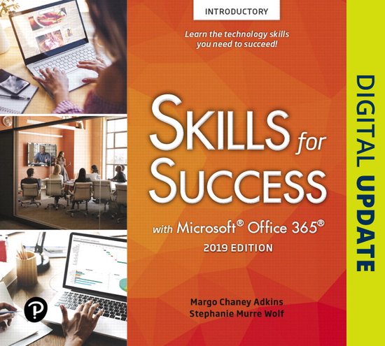 Skills for Success with Microsoft Office 2019 Introductory | 9780135366479 | Stephanie... | bol