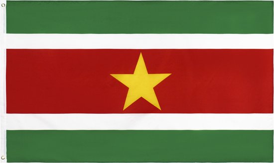 VlagDirect - Surinaamse vlag - Suriname vlag - 90 x 150 cm. | bol.com