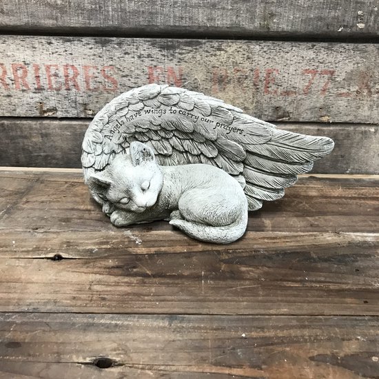 Betonnen tuinbeeld - herdenking poes / kat - RIP | bol