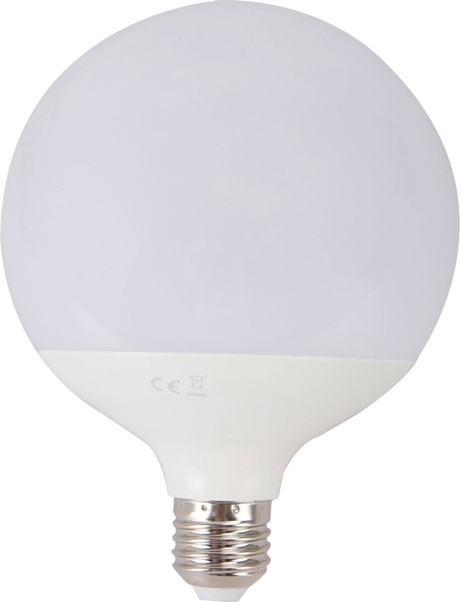 LED Lamp - Bulb G120 - E27 Fitting - 18W - Warm Wit 3000K - Wit | bol