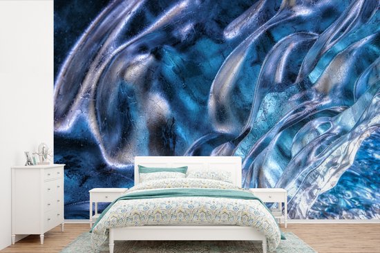 Behang - Fotobehang Edelstenen textuur in grot - Breedte 390 cm x ...