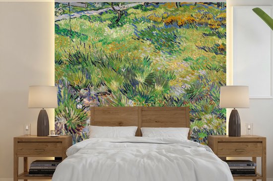 Behang - Fotobehang Lang gras met vlinders - Vincent van Gogh - Breedte ...