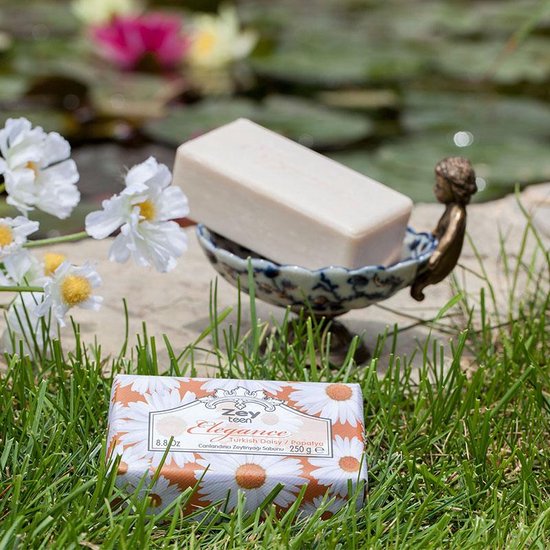 Olivos Badzeep | Olijfzeep | Madelief 250gr | Zeeptablet | bol