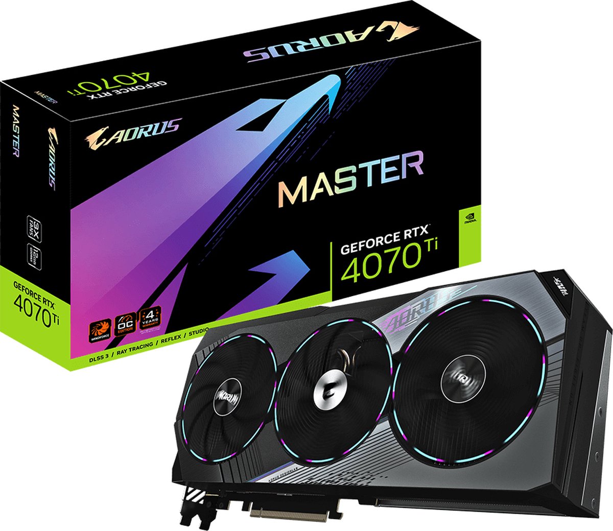 Gigabyte Aorus Geforce Rtx 4070 Ti Master 12g Videokaart 12 Gb