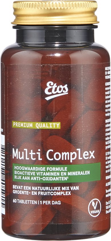 Etos Voedingssupplement Premium - Multi Complex - Vegan - 60 stuks | bol