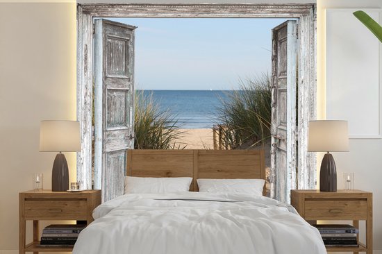 Behang - Fotobehang Duin - Strand - Doorkijk - Zomer - Breedte 220 cm x ...