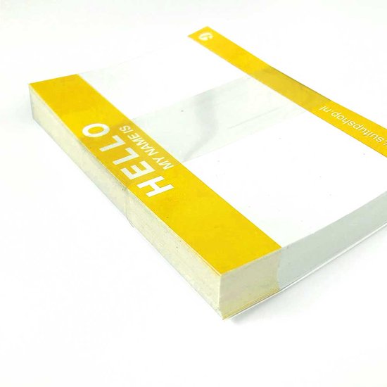 Hello My Name is stickers - 50 stuks - Geel - Weerbestendig | bol