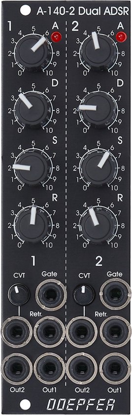 Doepfer A-140-2 Dual Micro ADSR Vintage Edition - Envelope modular ...
