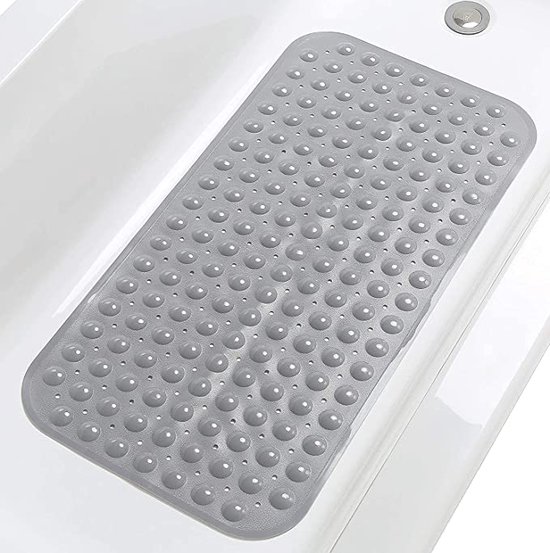 Badmat | Anti slip 100 x 40 - Grijs | bol