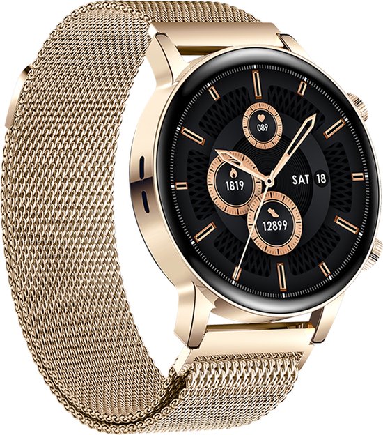 Smartwatch Dames - Amoled HD - Met Extra Roze Silicone Band - Sport ...