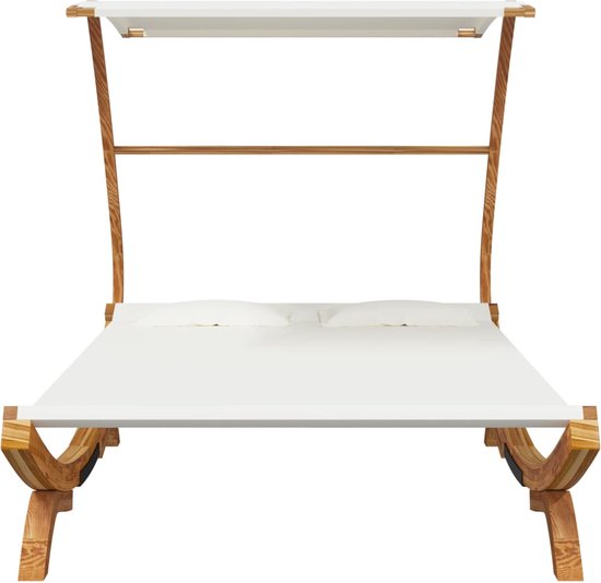 Maison Exclusive - Loungebed met luifel 165x203x138 cm massief gebogen ...