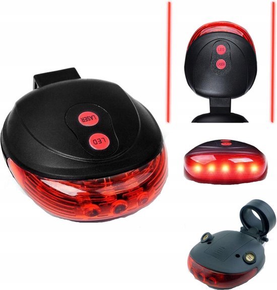 Fiets Achterlicht | Achter Lamp | LED Fiets verlichting | Incl. laser ...