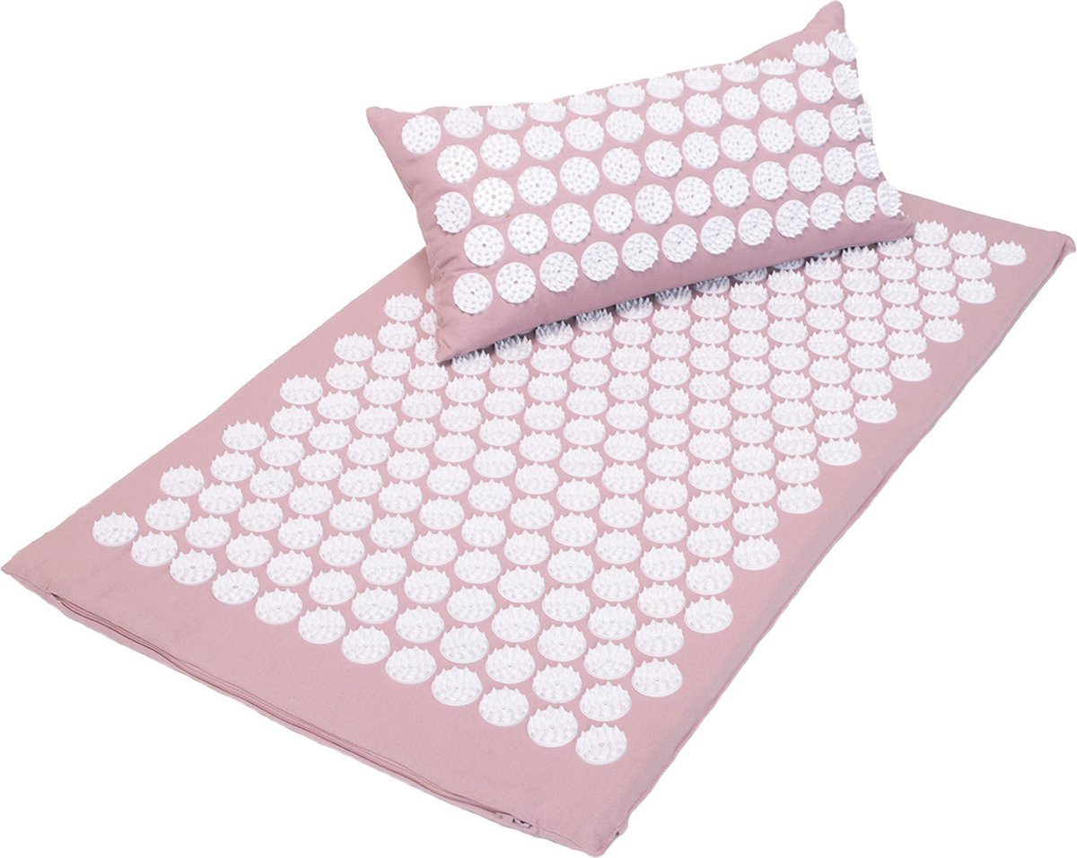 Set spijkermat en spijkerkussen oudroze - Lotus | bol.com