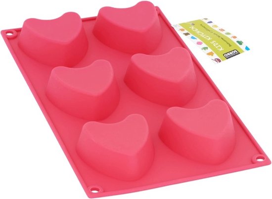 Sorbo Kids Kitchen Bakvorm Hart - Siliconen bakvorm 6 hartjes | bol