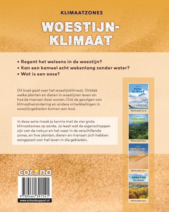 Klimaatzones - Woestijnklimaat | 9789464391541 | Cath Senker | Boeken ...