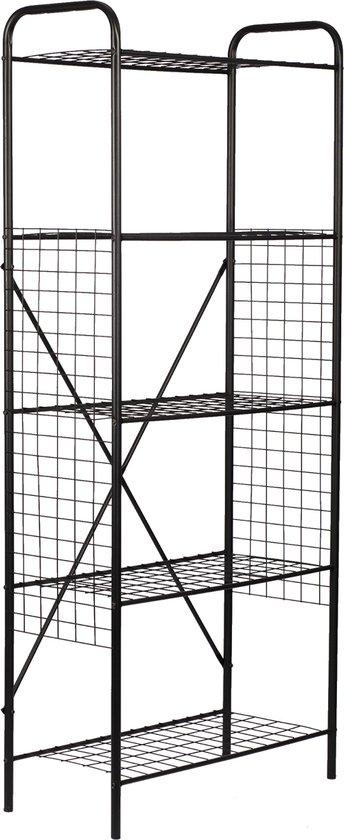 Staand rek Jernløse met 5 planken 160x69x32 cm zwart | bol