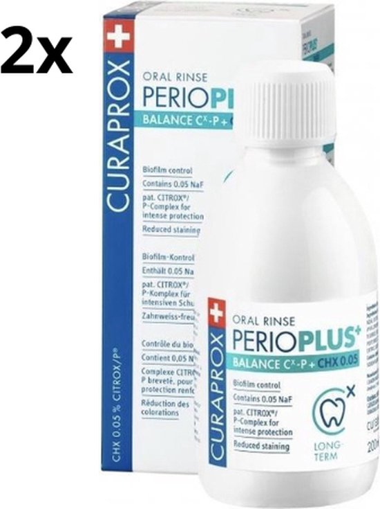 Curaprox Perio Plus Balance CHX 0.05 Mondspoeling - 2 x 200 ml ...