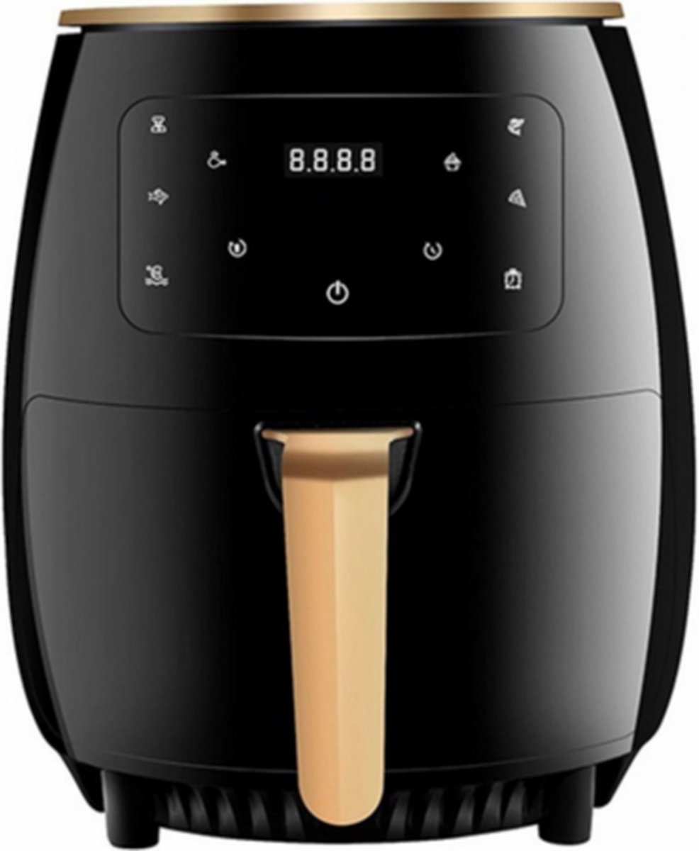 Cheffinger CF-AFRY4.5: 1400W Digitale LED Air Fryer - 4,5 Liter Zwart | bol.com