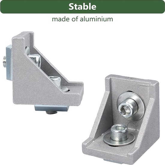 40 stuks 4040 aluminium haakse hoekbeugel, 90 graden hoekbrace connector... | bol
