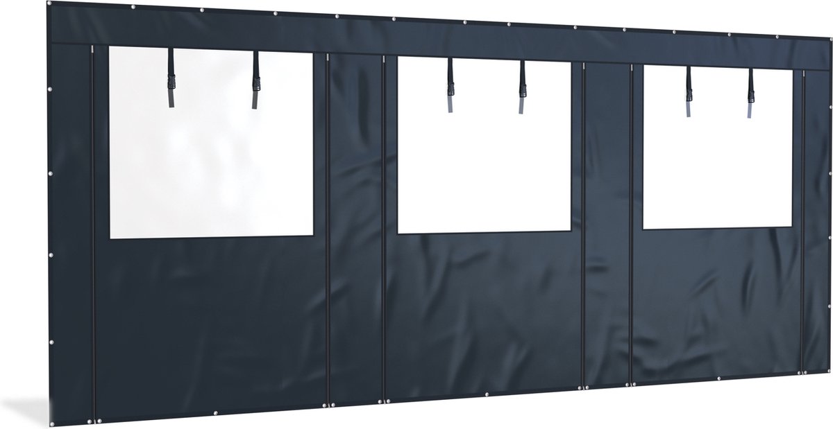 Veranda zeil PVC met raam en ritsen | 6 meter breed | 250cm hoog ...