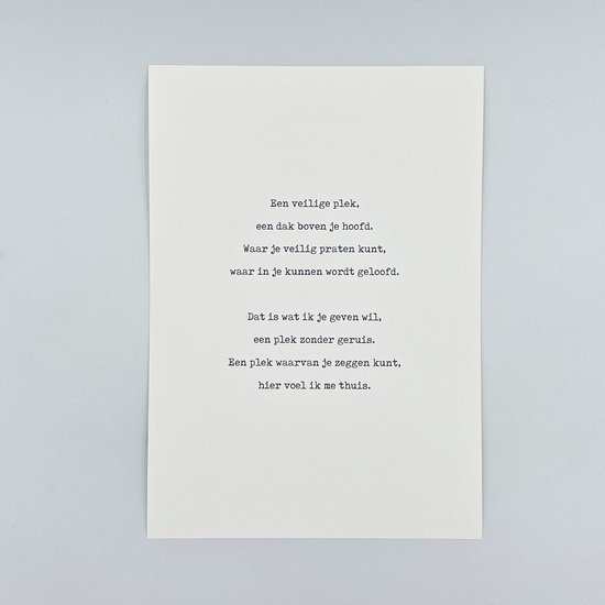 Lokaal Living a4 poster - gedicht - thuis | bol