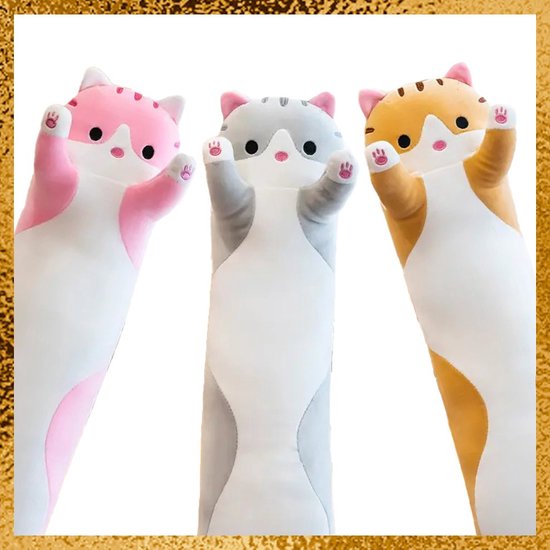 Kawaii Kussen - Cat Plush - Lange Kat Knuffel - Kawaii - Kawaii Knuffel ...