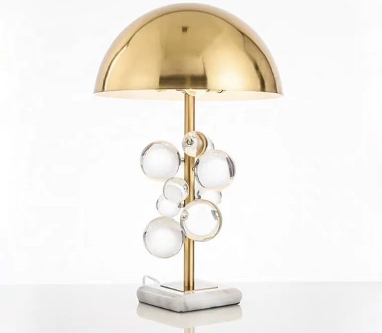 Design Tafellamp lamp luxe marmer goud acryl bollen | bol
