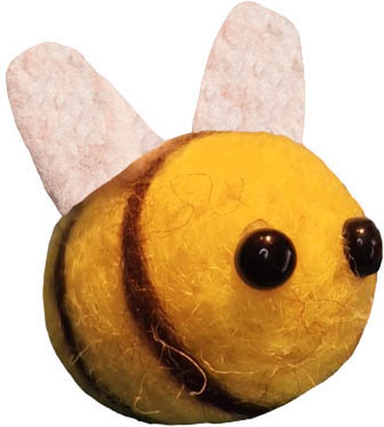 Bij van wolvilt - 10 stuks gele bijtjes om mee te spelen en knutselen ...