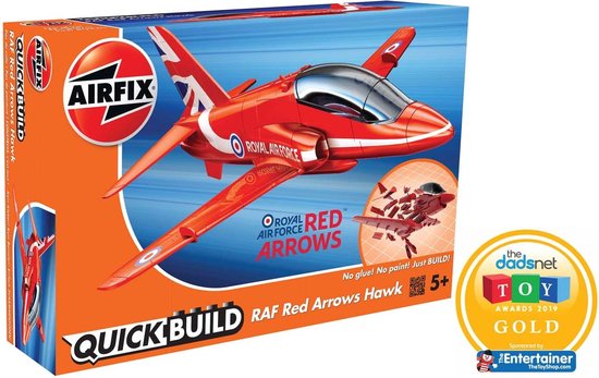 Airfix - Quickbuild Red Arrows Hawk - modelbouwsets, hobbybouwspeelgoed voor kinderen,... | bol.com