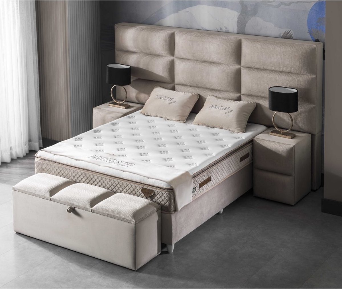 Boxspring met opbergruimte - Opberg boxspring Marbella - 180 x 200 ...