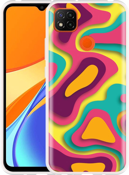 Xiaomi Redmi 9C Hoesje Retro Colors - Designed by Cazy | bol.com