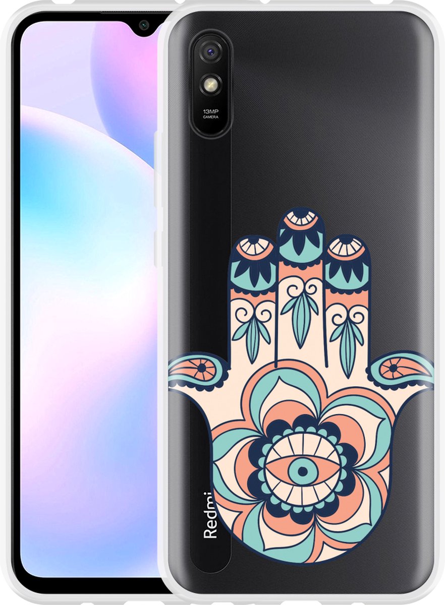Xiaomi Redmi 9A Hoesje Hand Ornament - Designed by Cazy | bol