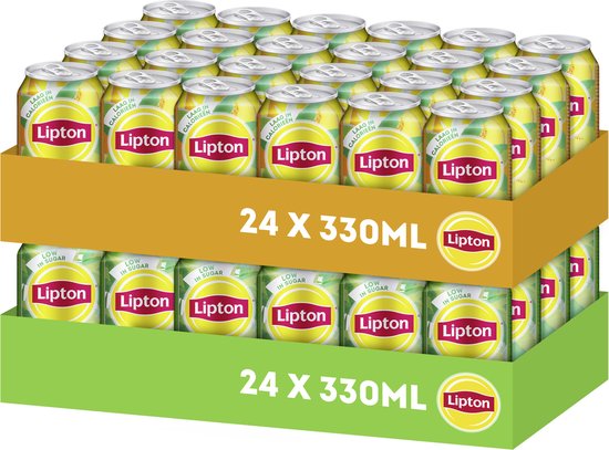 Lipton Ice Tea Green 24 x 330 ml + Lipton Ice Tea Peach 24 x 330ml ...