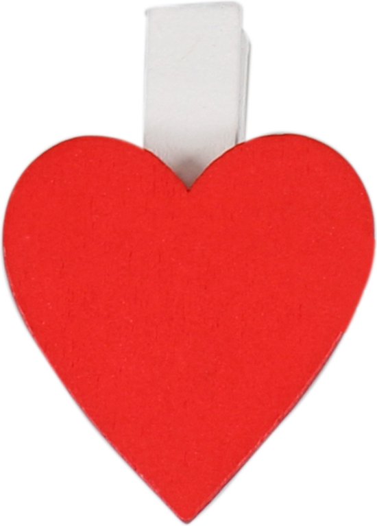 Knijper - 3x3cm - hout - rood - 36 stuks | bol.com