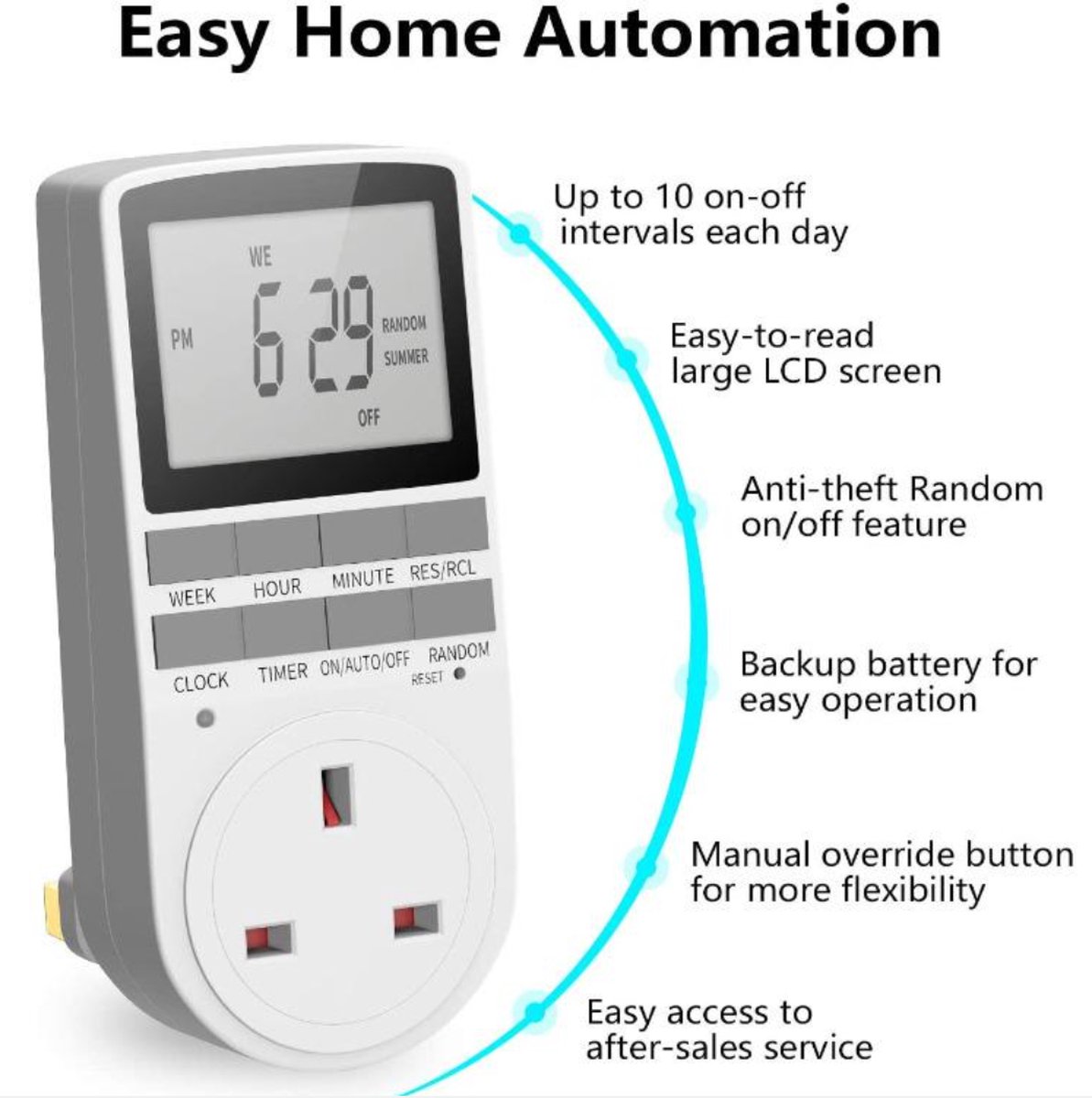 Minuterie électronique numérique prise interrupteur minuterie de ...