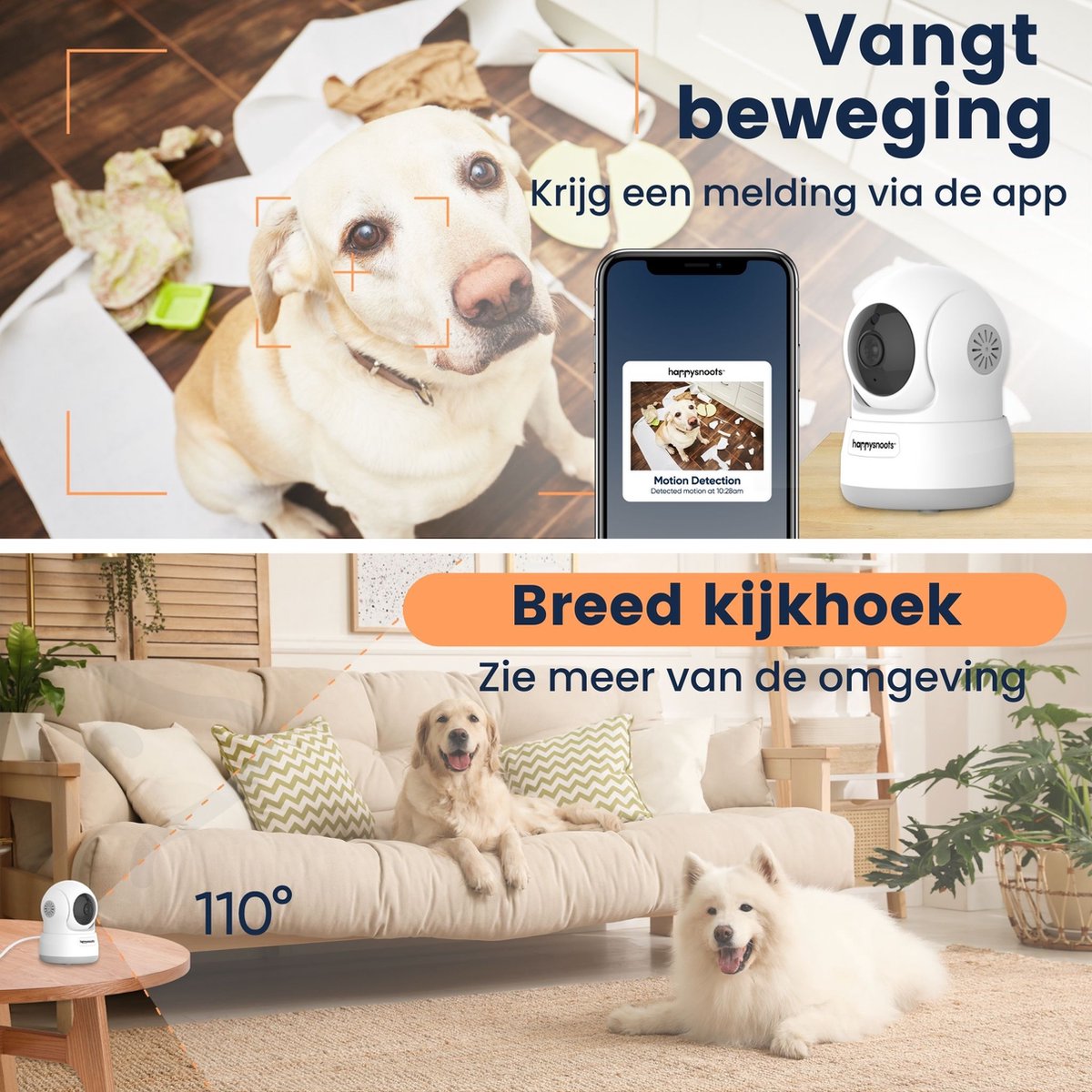 Happysnoots 1080p Huisdiercamera met App - Hondencamera - Huisdier ...