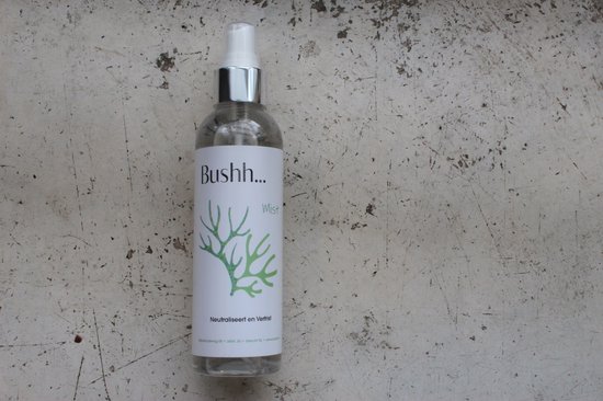 Bushh Interieurspray neutraliseert ongewenste (dieren)geurtjes en laat ...